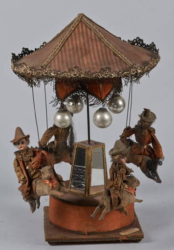 Antique Miniature French Carousel Automaton.