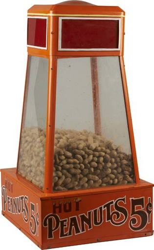 5 Cent Hot Peanuts Countertop Vending Machine.