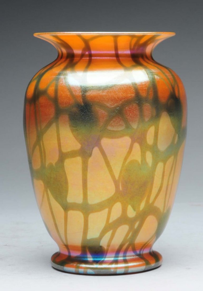 Durand Gold Lutz Art Glass Vase.