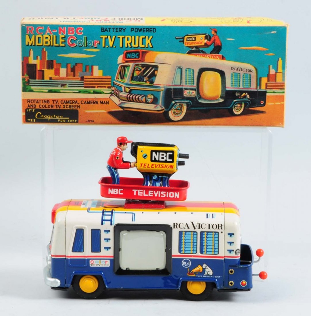 Tin Litho Rca Nbc Mobile Tv Truck.
