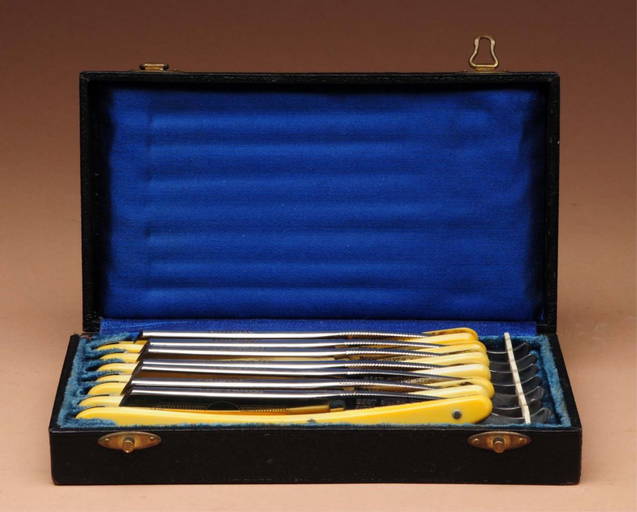 Set Of 7: Days Of The Week Straight Razors.