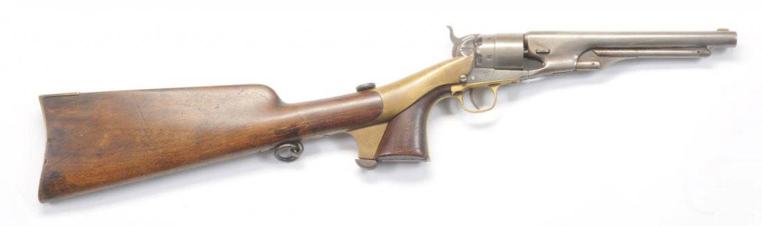 Colt Factory Shoulder Stocked 1860 Army Revolver.