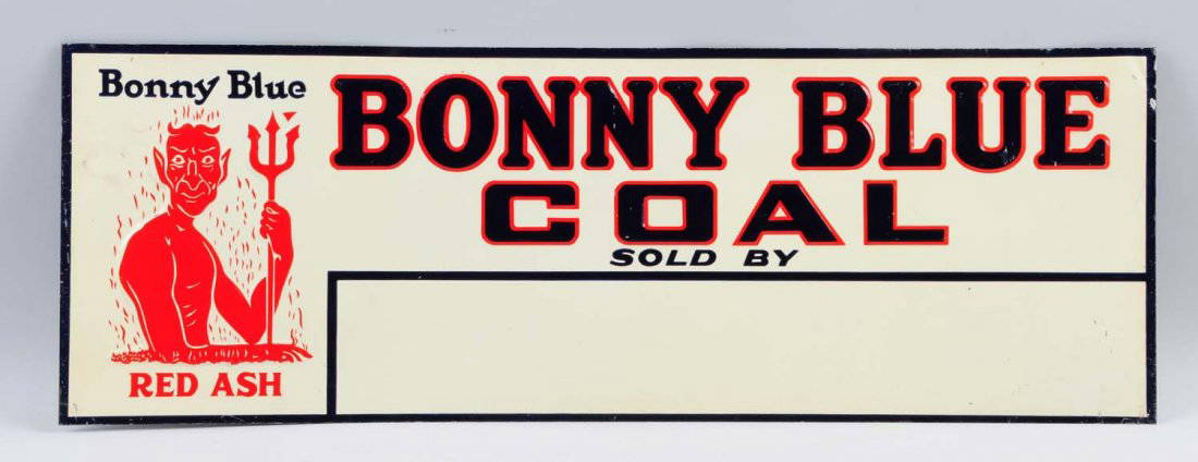 Bonny Blue Coal Embossed Tin Sign.