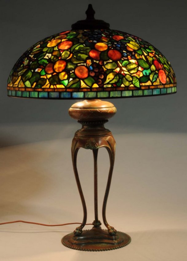 Reproduction Tiffany Lamp: Fruit Shade. : Lot 1028