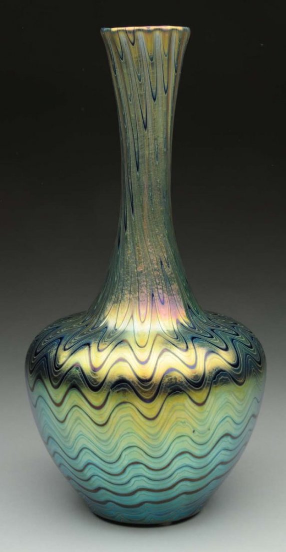 Loetz Phanomen 6893 Vase. - Dec 07, 2014 | Dan Morphy Auctions in PA