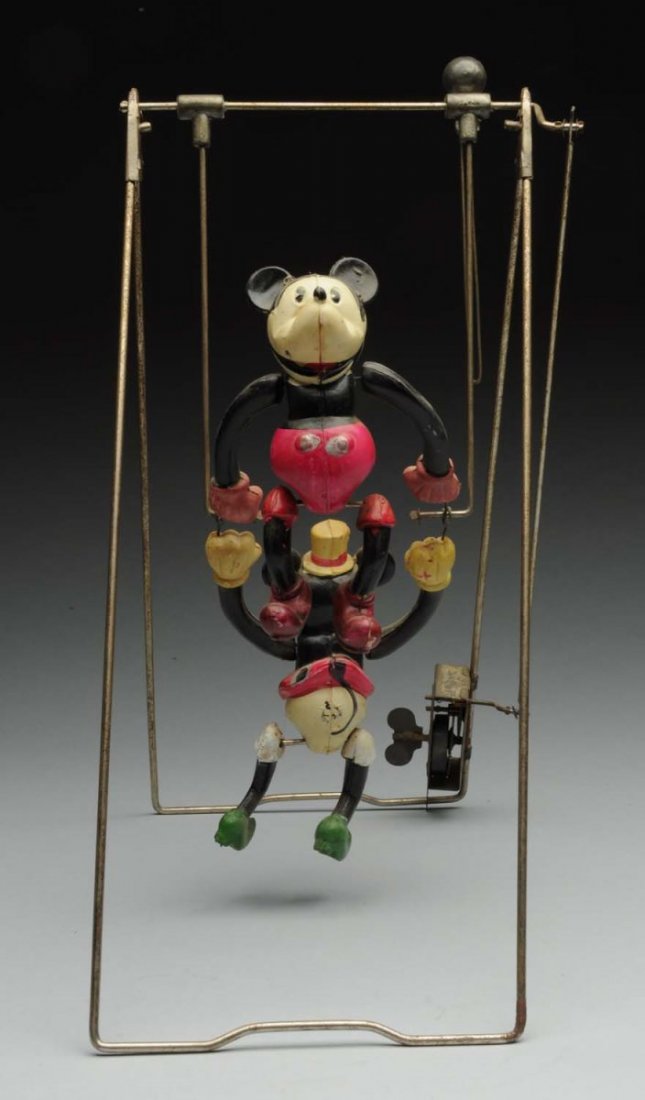 Celluloid Walt Disney Mickey & Minnie Acrobat Toy