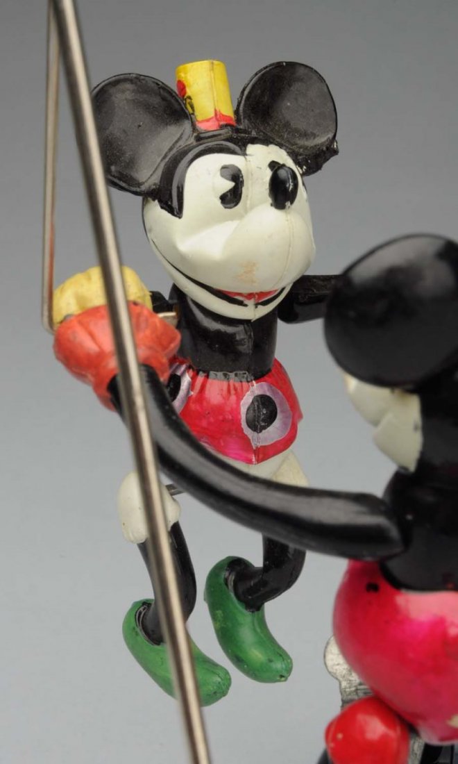 Celluloid Walt Disney Mickey & Minnie Acrobat Toy