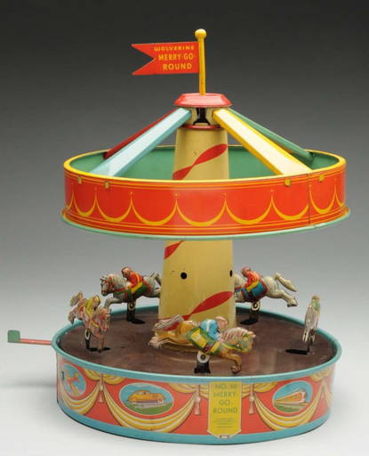 Wolverine Tin Litho Merry Go Round Toy.