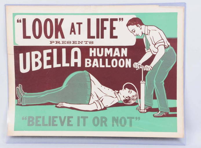 Ubella The Human Balloon Sideshow Poster.