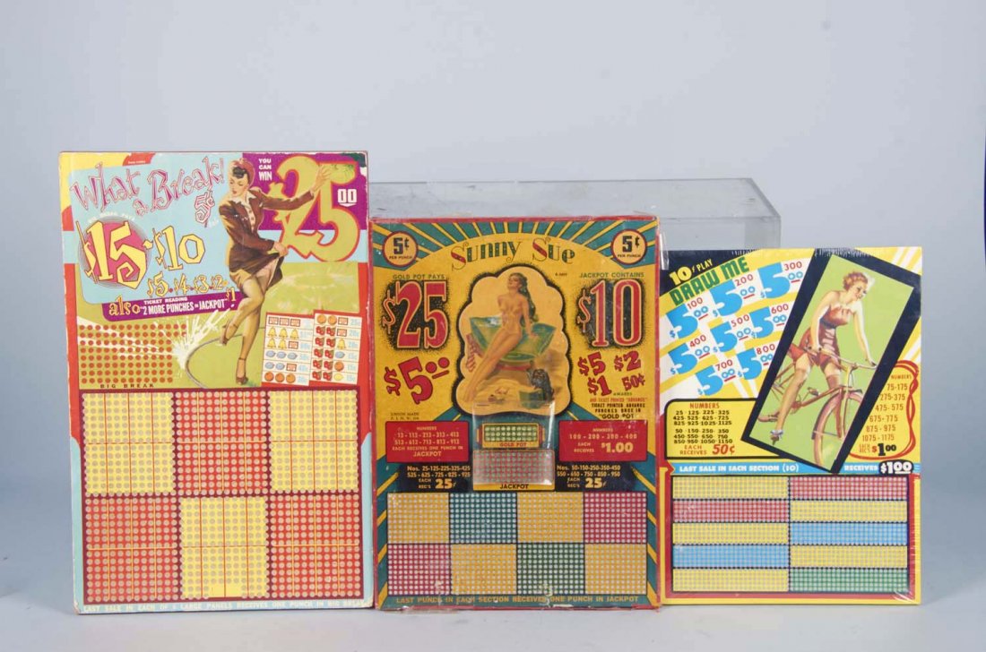 Lot of 10: Pin Up Girl Themed Punch Boards