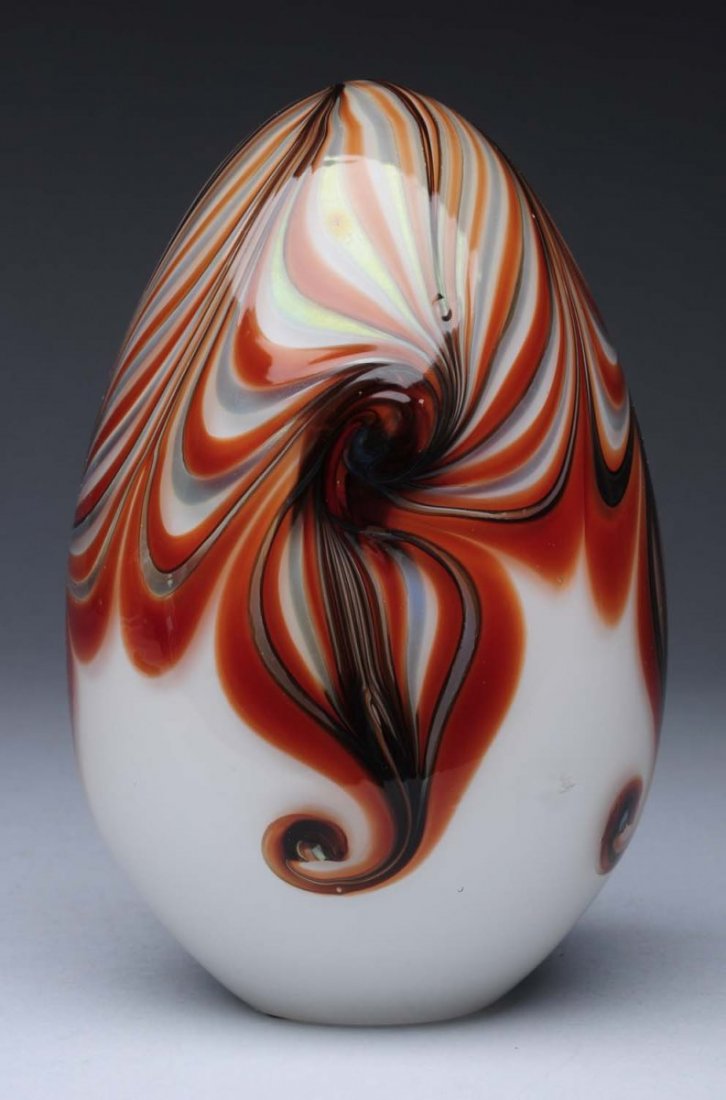 Vandermark Art Glass Egg. - Feb 15, 2015 | Dan Morphy Auctions in PA