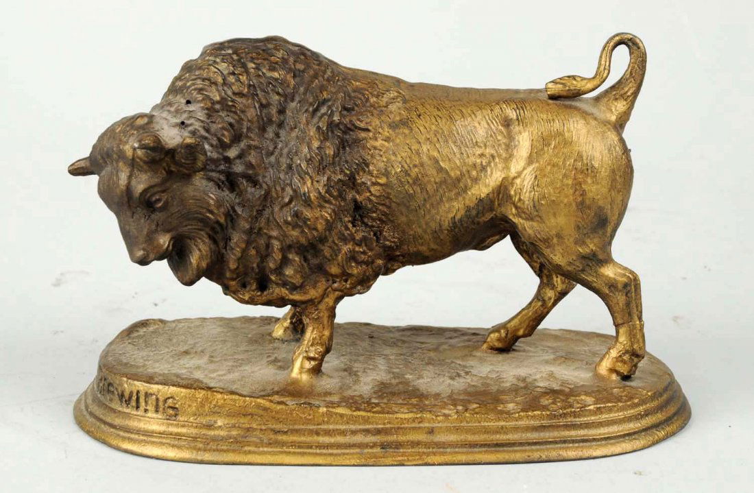 Buffalo Brewing Co. Brass Buffalo Figure.