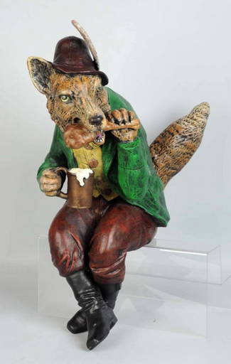 Anheuser Busch Bevo Fox Chalk Statue.