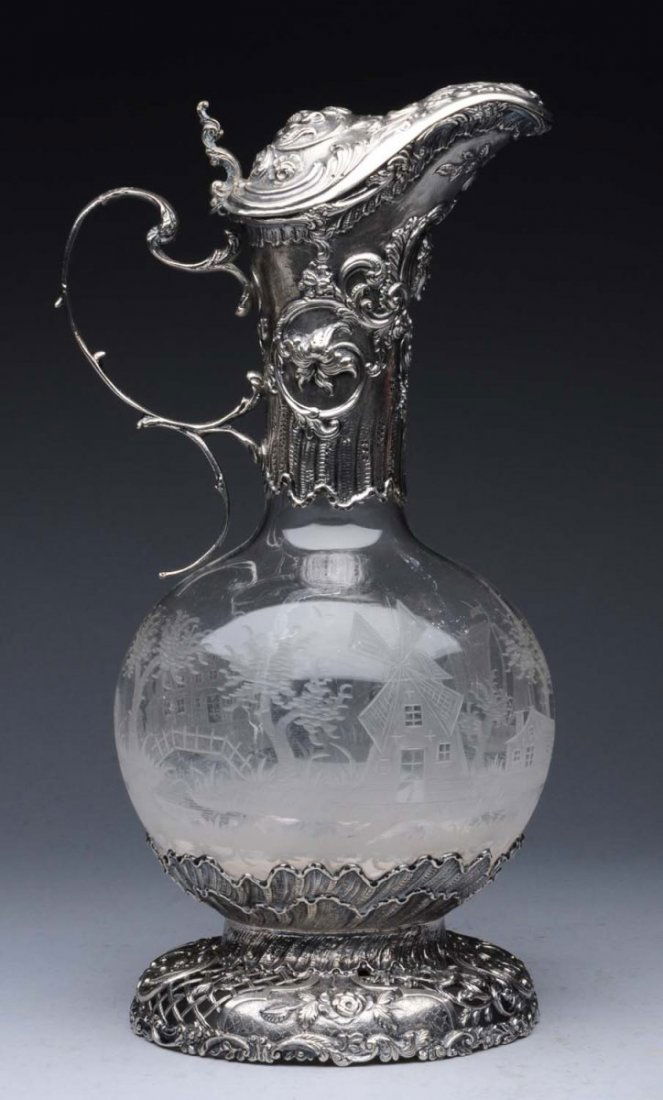 Dutch Silver Mounted Glass Claret Jug. - Apr 04, 2015 | Dan Morphy ...