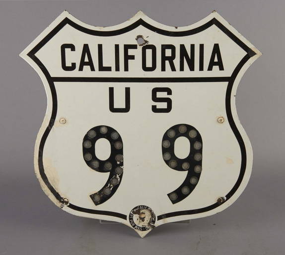 California Route 99 Porcelain Road Sign