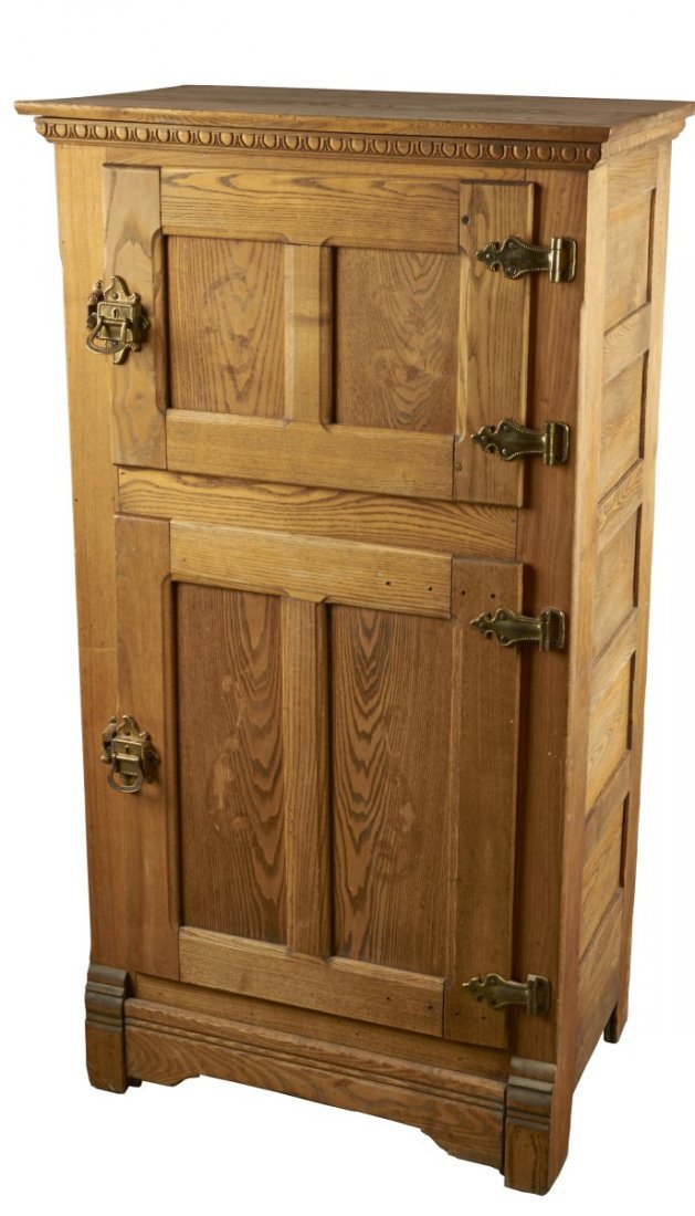 Tall Wooden Double Door Oak Ice Box - May 03, 2015 | Dan Morphy ...