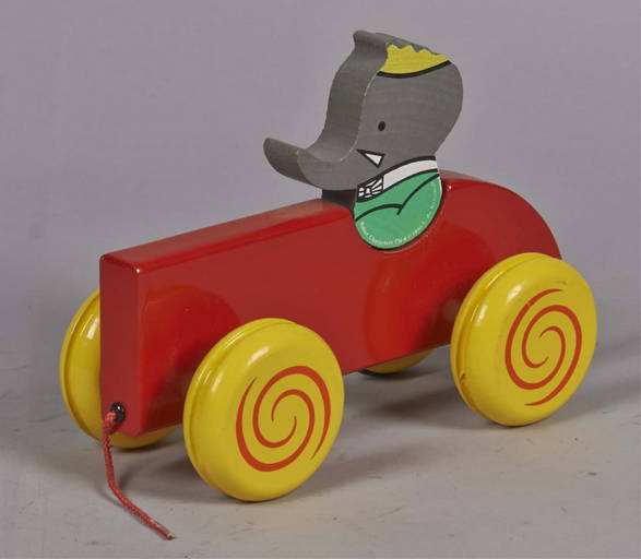 Wood Babar The Elephant In Car
