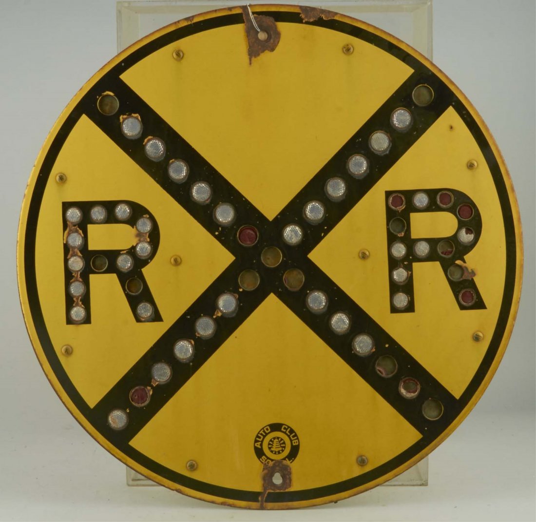 Round Railroad Crossing Sign