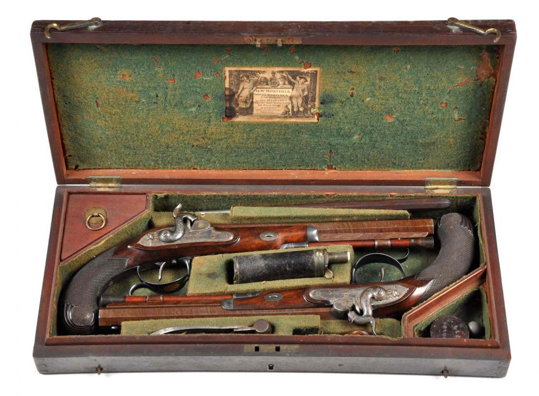Beautiful Cased Set Mortimer Dueling Pistols. - May 23, 2015 | Dan ...