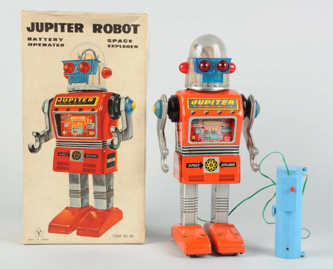 Japanese Rare Tin Litho Jupiter Robot.