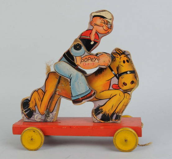 Fisher Price No. 705 Popeye Cowboy Pull Toy.