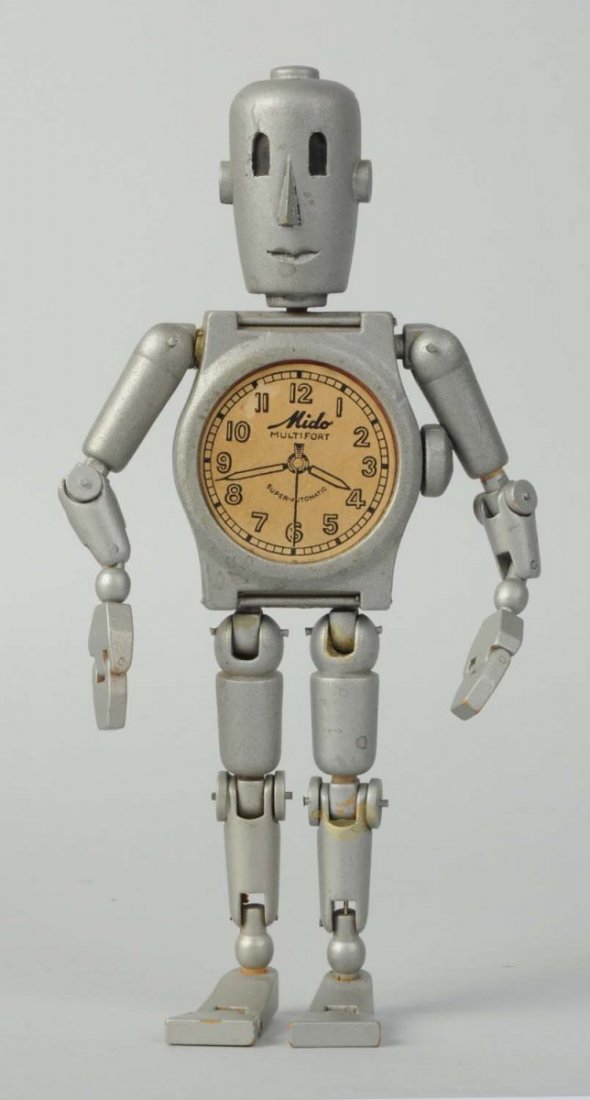 Scarce Mido Swiss Watch Advertising Robot.