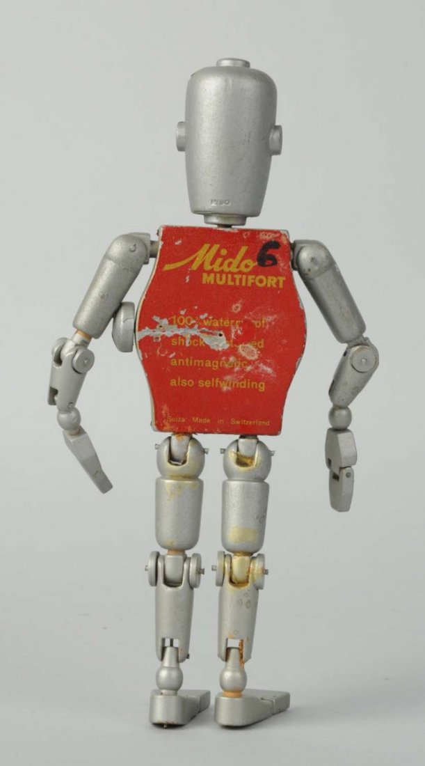 Scarce Mido Swiss Watch Advertising Robot.