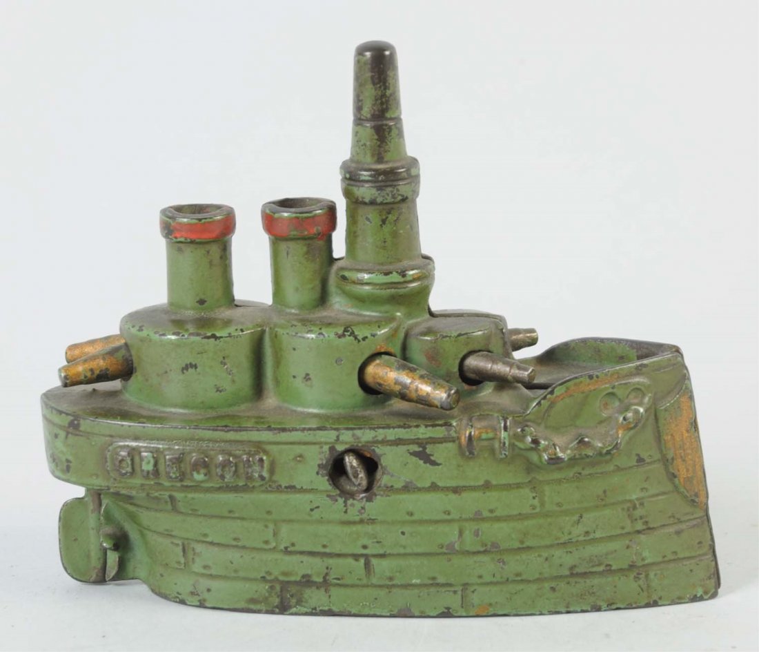 Oregon Cast Iron Boat Still Bank.