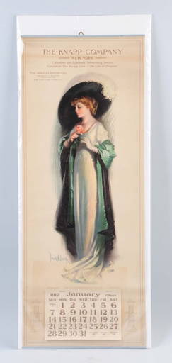 1912 Frank Desch Large Art Calendar.