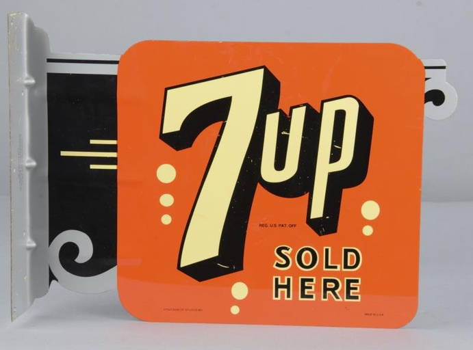 7-Up Metal Flange Sign - Aug 01, 2015 | Dan Morphy Auctions in NV