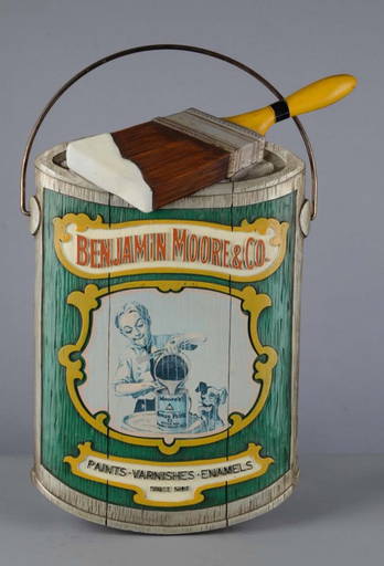 Benjamin Moore And Co. Figural Paint Bucket Sign