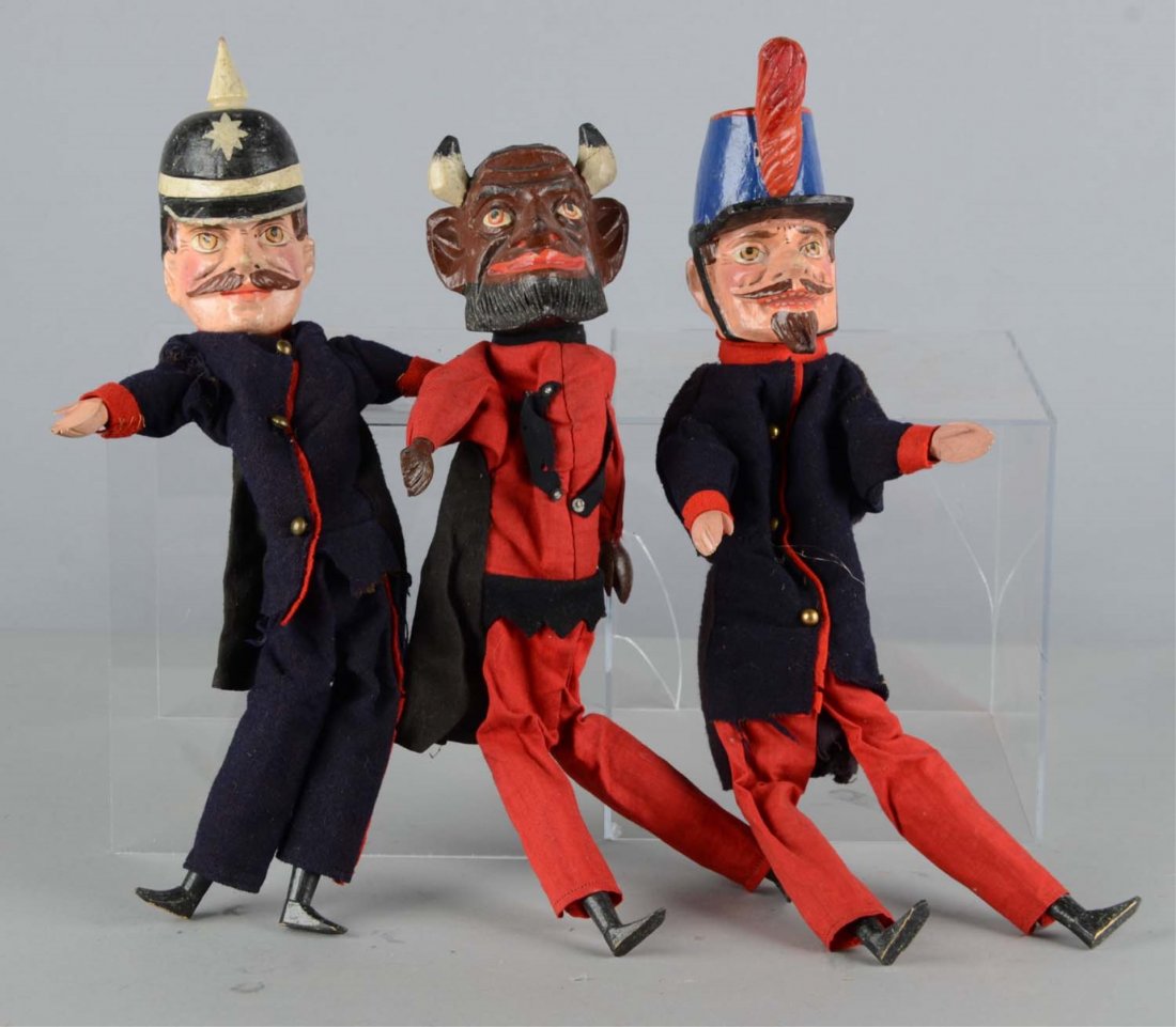 Lot Of 3: Antique Hand Puppets