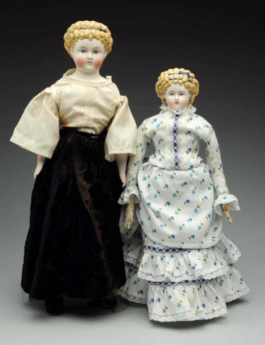 Lot Of 2: Parian Dolls.
