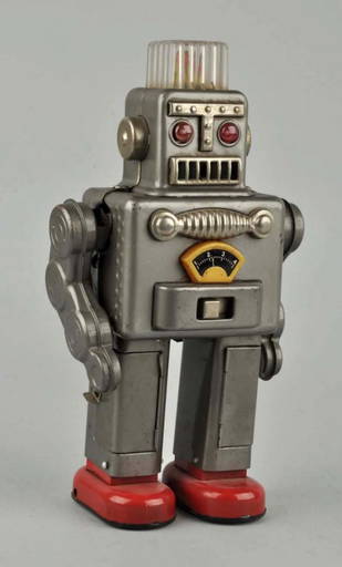 Japanese Original Tin Smoking Spaceman Robot.