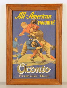 Football Advertising Window Sign
