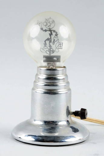 1940s Reddy Kilowatt Large Filament Light Bulb.