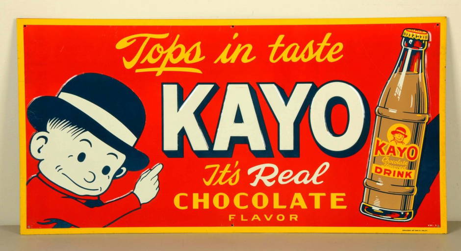 1940s-50s Embossed Kayo Tin Sign. - Sep 19, 2015 | Dan Morphy Auctions ...