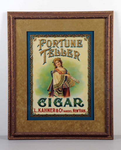 Early Framed Tin Litho Fortune Teller Cigar Sign. - Sep 19, 2015 | Dan ...
