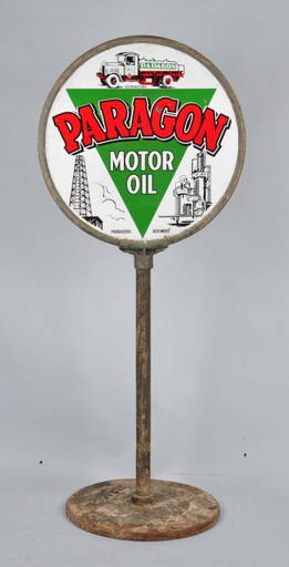 Paragon Motor Oil With Logo Sign.