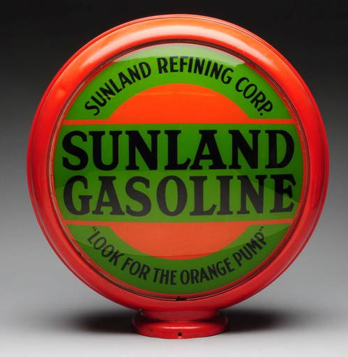 Sunland Gasoline Metal Globe Body Gas Pump.
