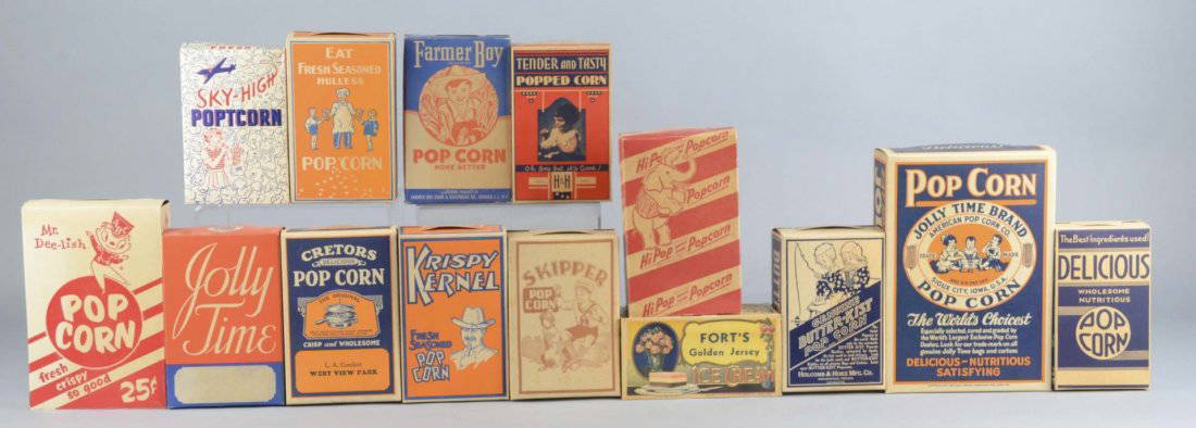 Lot Of 14: Empty Vintage Popcorn Boxes