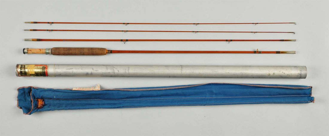 Heddon Blue Waters Bamboo Fly Rod In Case.