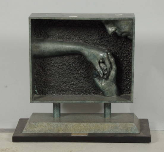 John W. Cutrone Bronze Statue “au Revoir”.