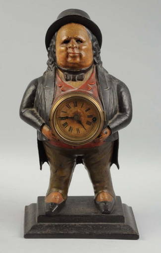 Cast Iron John Bull Blinking Eye Clock.