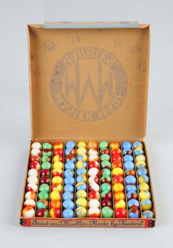 Master Made No. 0 Assorted Comet Marble Box Set.