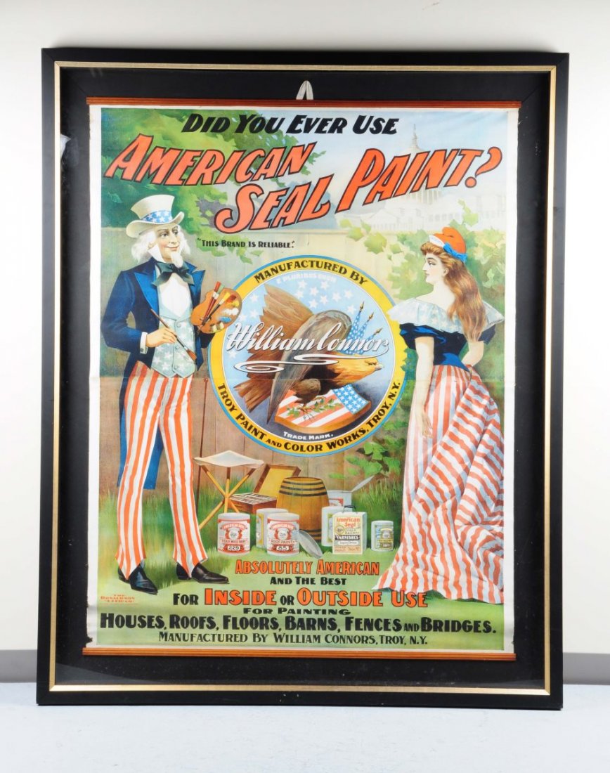 Historic American Seal Paint Advertising Poster.