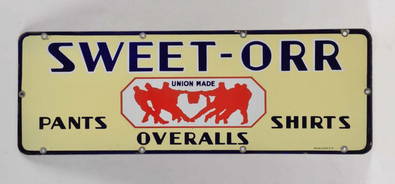 Sweet - ORR Overalls Porcelain Sign. - Aug 22, 2014 | Dan Morphy ...