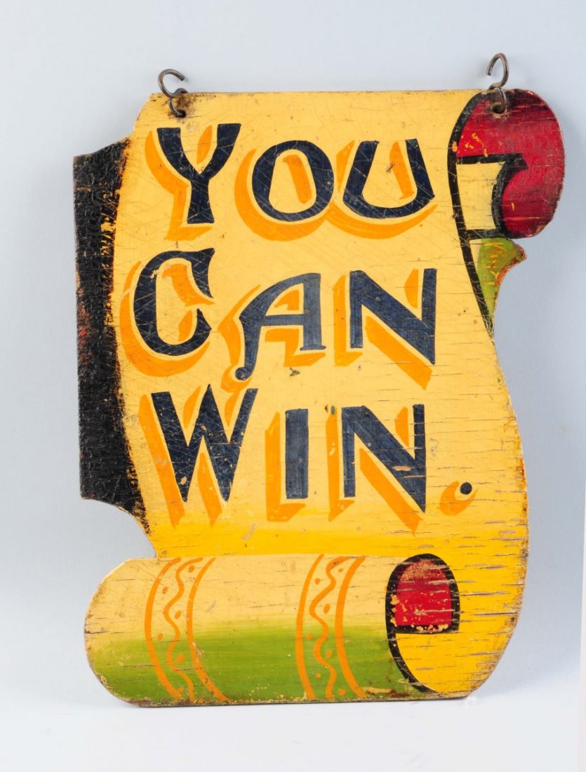 Die Cut Wooden Carnival Sign.