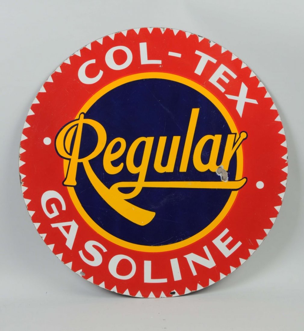 Coltex Regular Gasoline Sign.
