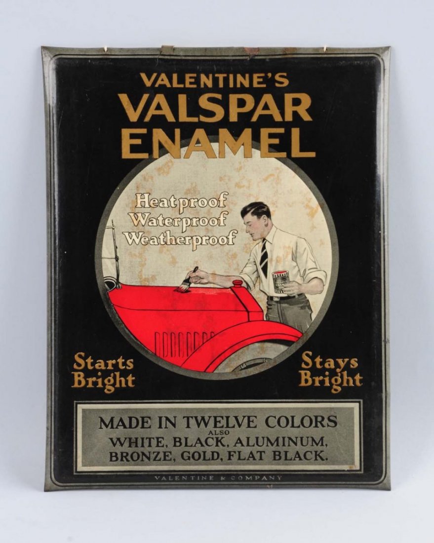 Valentine's Valspar Enamel Sign.